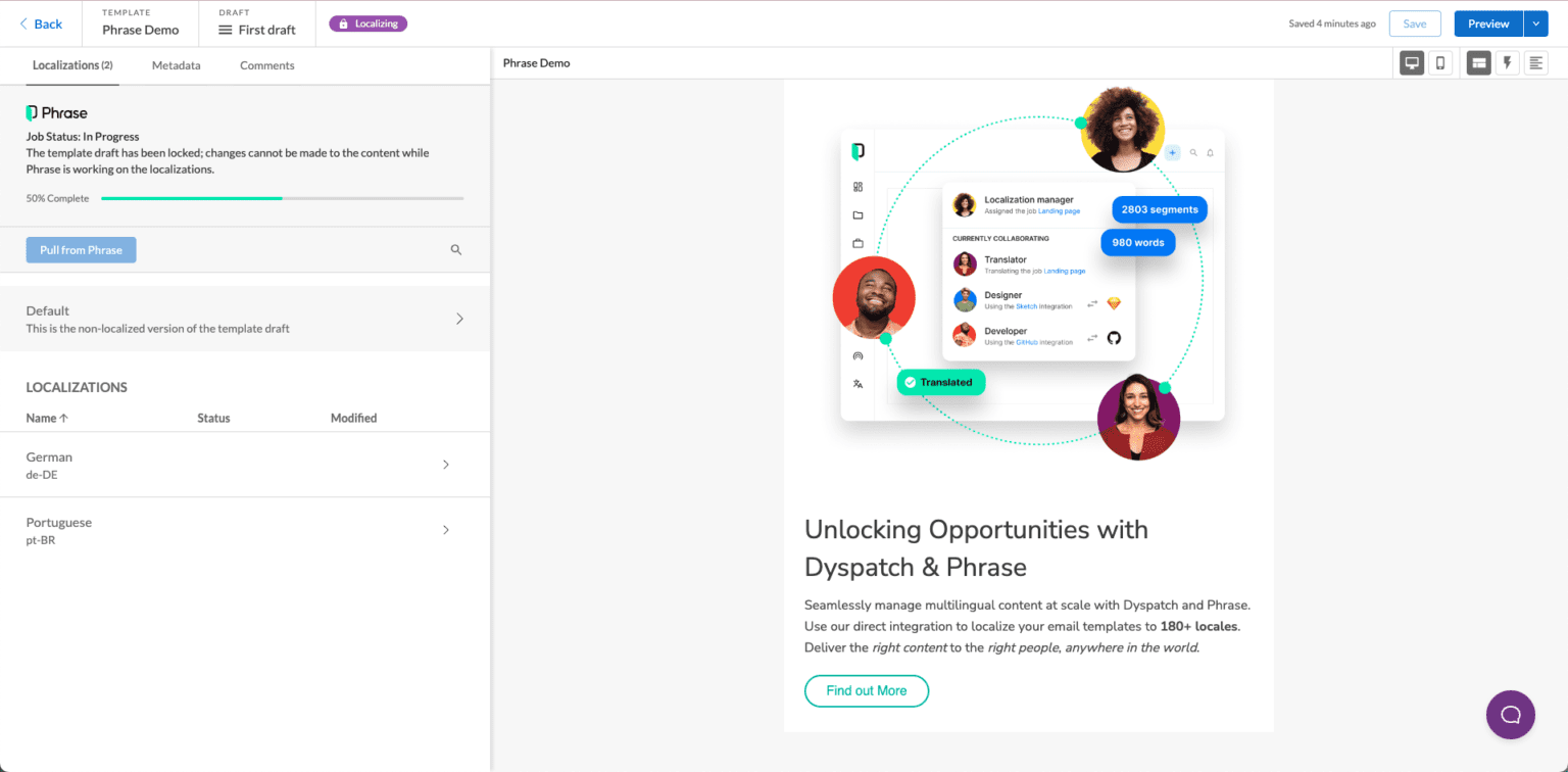 Localize and send with our new Phrase and Customer.io Integrations | Dyspatch