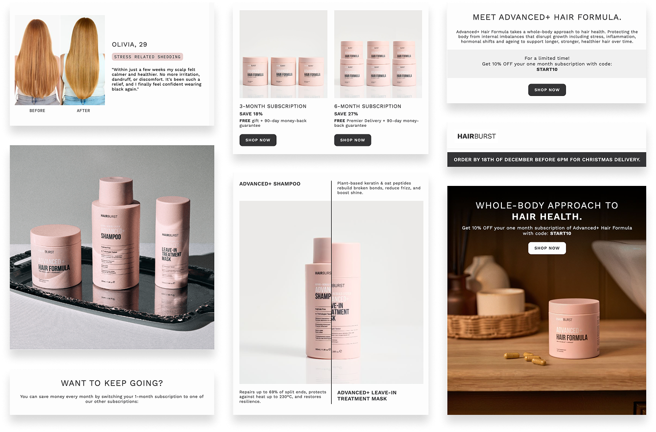 Hairburst's Flawless Email Design | Dyspatch