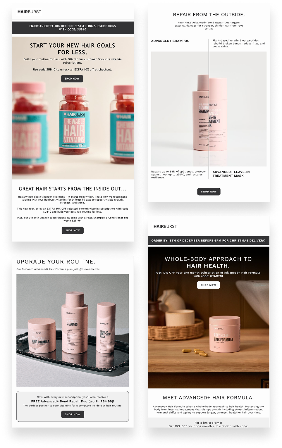 Hairburst's Flawless Email Design | Dyspatch